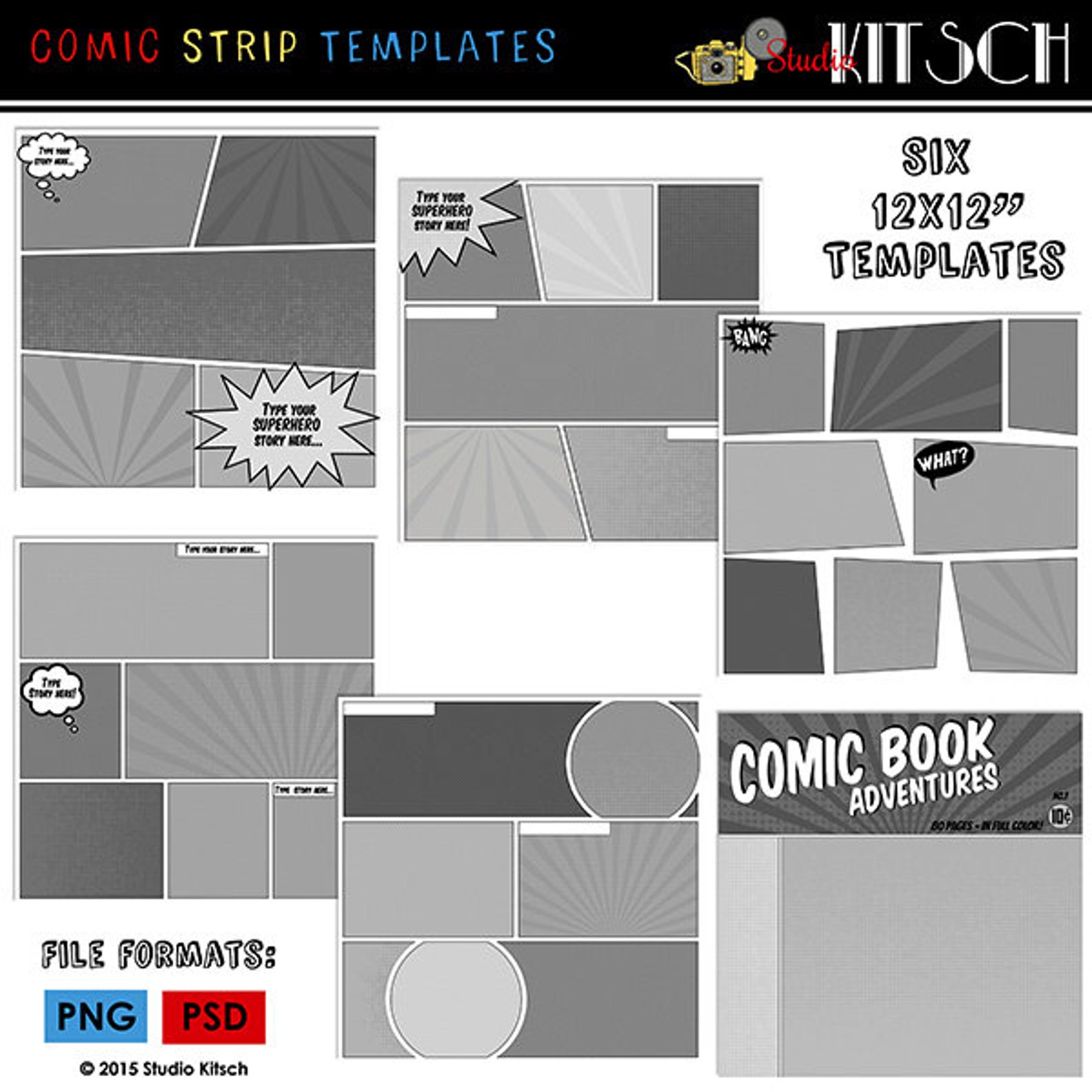 Comic Book Templates, Comic Strip, Superhero, Cartoon, Story, Printable ...