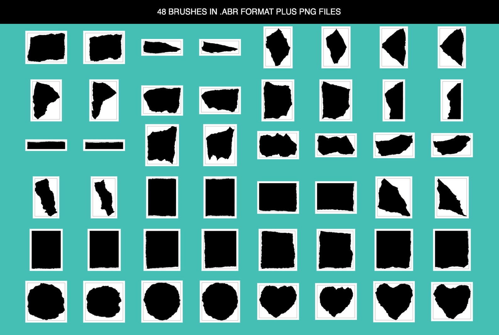 Torn Shapes Brushes & Custom Layer Styles for Photoshop - Etsy