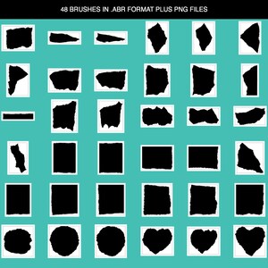 Torn Shapes Brushes & Custom Layer Styles for Photoshop | Paper Texture and Shadow Layer Styles ...