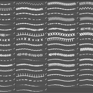 Stitching Brushes for Photoshop | Thread Layer Styles | Hand-stitches ...