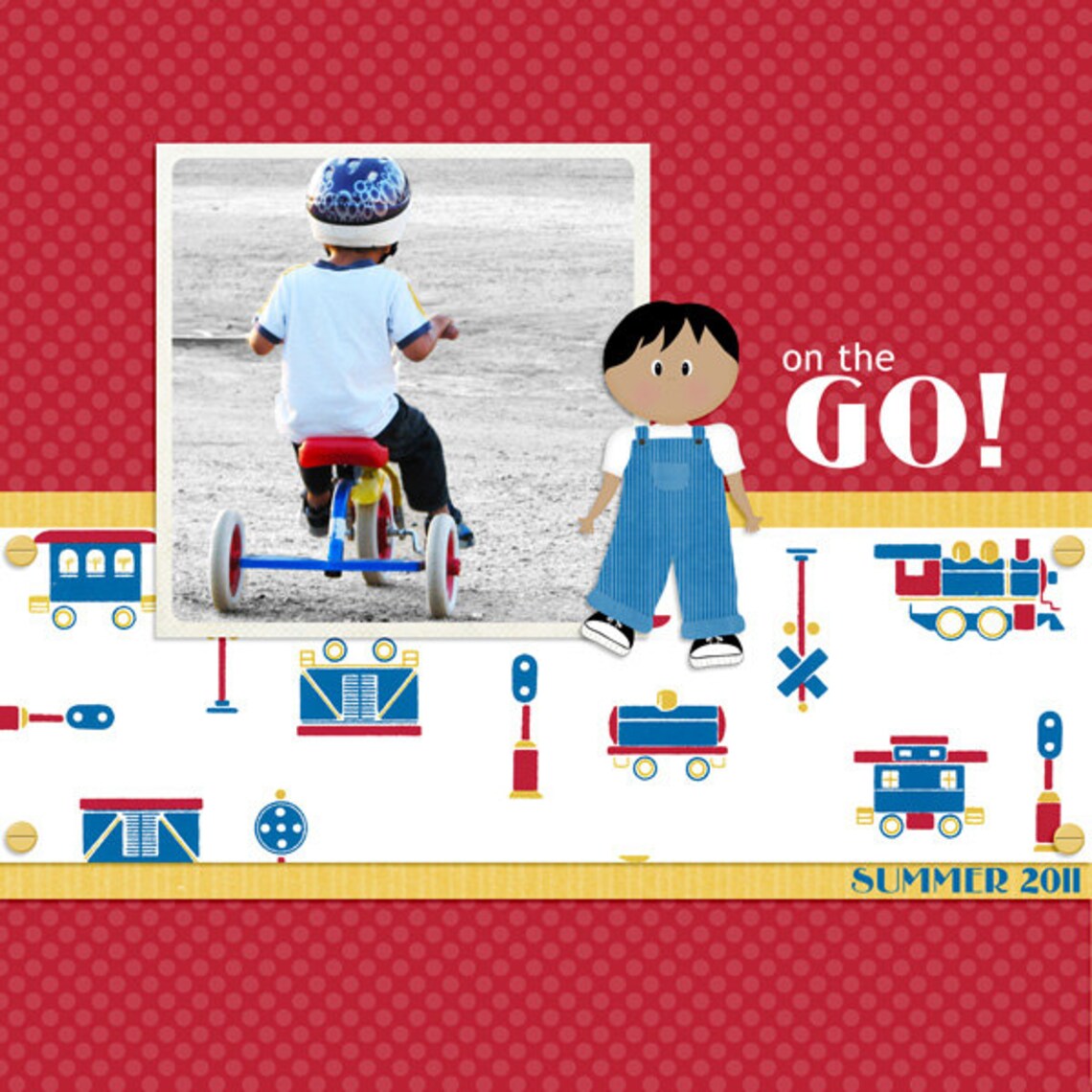 Little Engineer Train Clip-art & Digital Papers Scrapbooking | Etsy