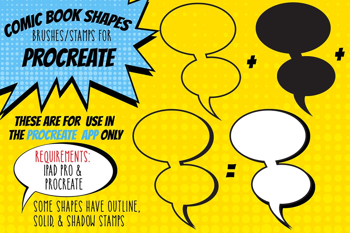 Comic Book Stamp Brushes for Procreate | iPad | Super Hero | Digital ...