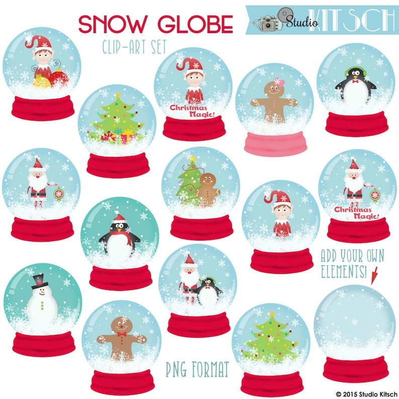 Snow Globes Christmas Clip-art, Christmas Graphics, Holiday Clip-art ...