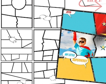 Comic Book Clip Art, Templates, Comic Strip, Superhero, Cartoon ...