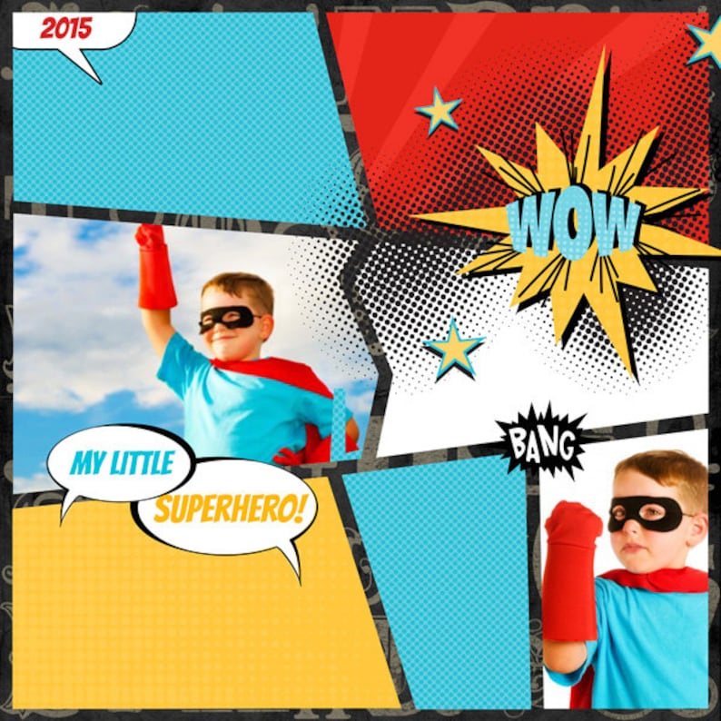 DIY Comic Buch Vorlagen, Overlay Vorlagen, Comic Strip, Superheld ...