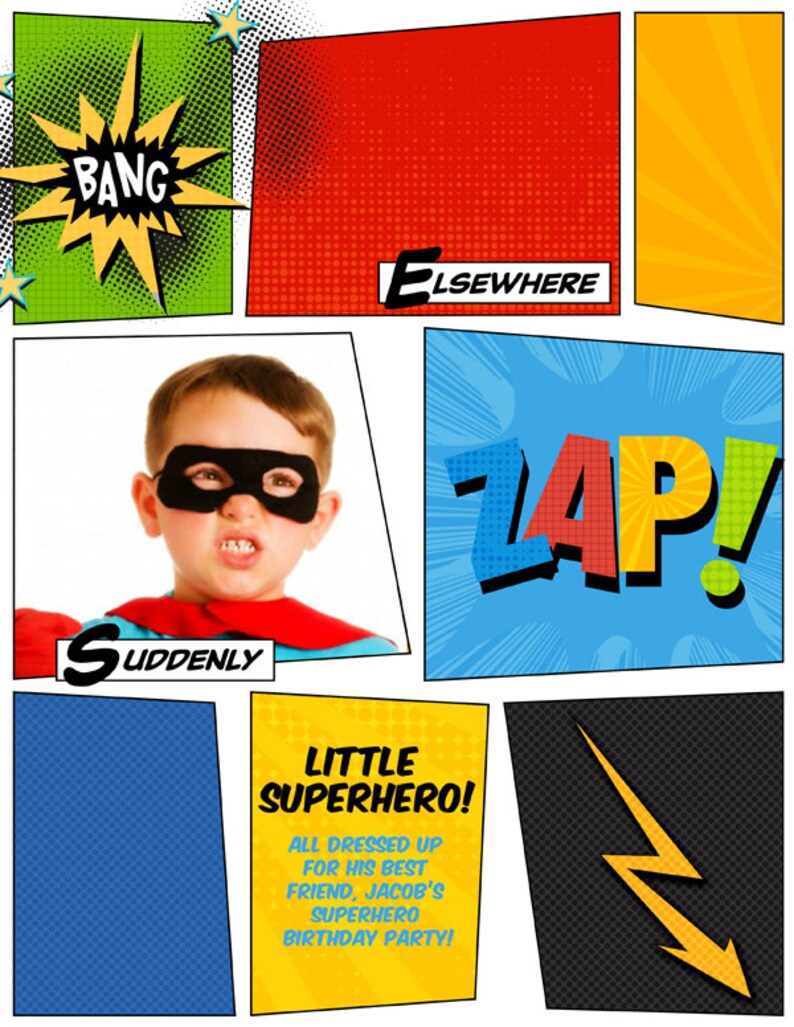 DIY Comic Book Templates, Comic Strip, Superhero, Cartoon, Story ...