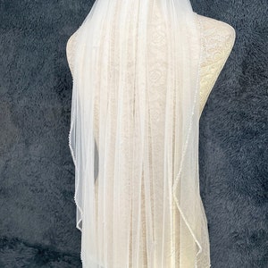 Crystal Edge Veil,crystal Trim Wedding Veil, Beaded Bridal Veil,wedding ...