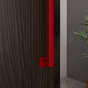Red Wooden Door Pull Handle Modern New Chinese Style Door Pull Handle ...