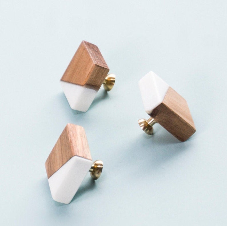 Nordic Modern Simple Door Knob Wood Knob Cabinet Marble Small - Etsy