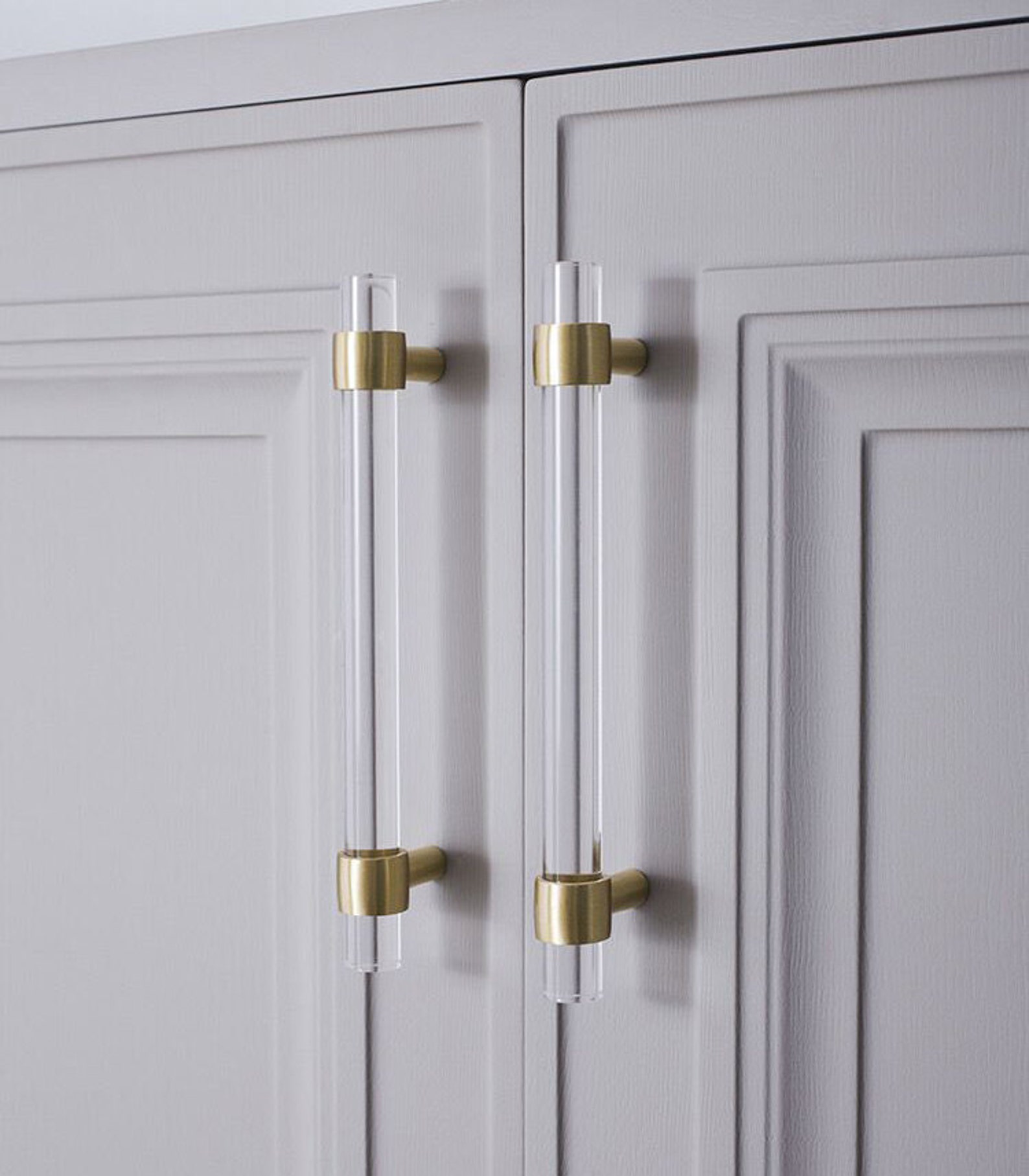 Acrylic Brass Strip Pull Handle Modern Minimalist Cabinet Gold - Etsy