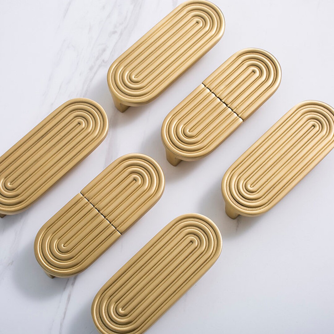 Original Design Nordic Light Luxury Style Solid Brass Pull Handle Matte ...