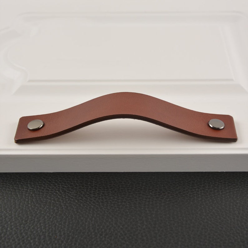 Nordic Modern Simple Genuine Leather Pull Handle Dresser Pull - Etsy