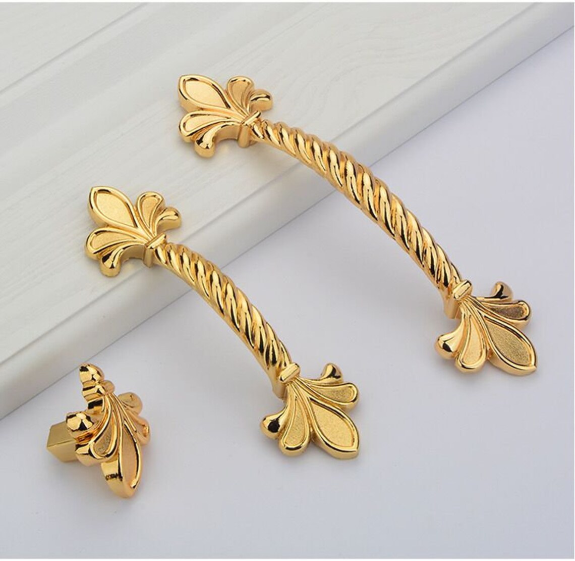 European Bright Gold Drawer Pull Handle Door Pull Handle - Etsy