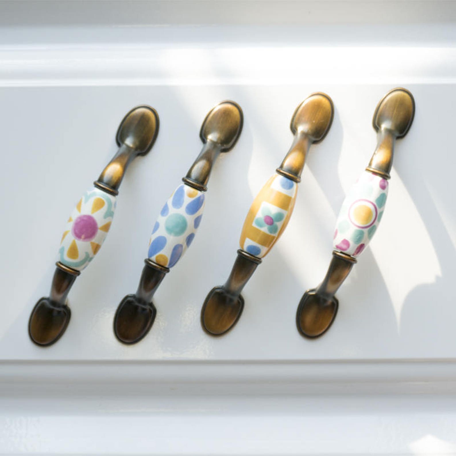 American Mediterranean Ceramic Pulls Handles Dresser Pulls Handles ...