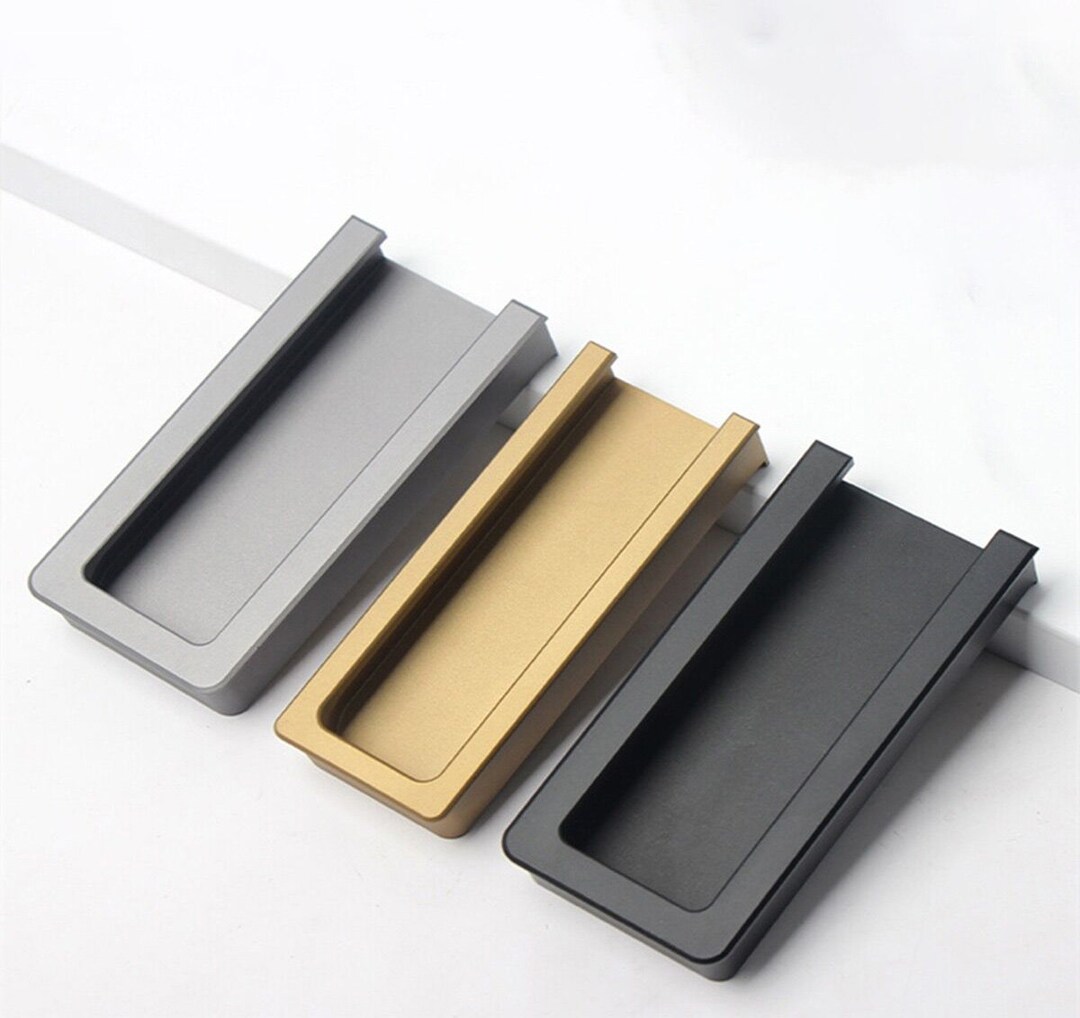 New Half Embedded Pull Handle Hidden Buckle Invisible Wardrobe Cabinet ...