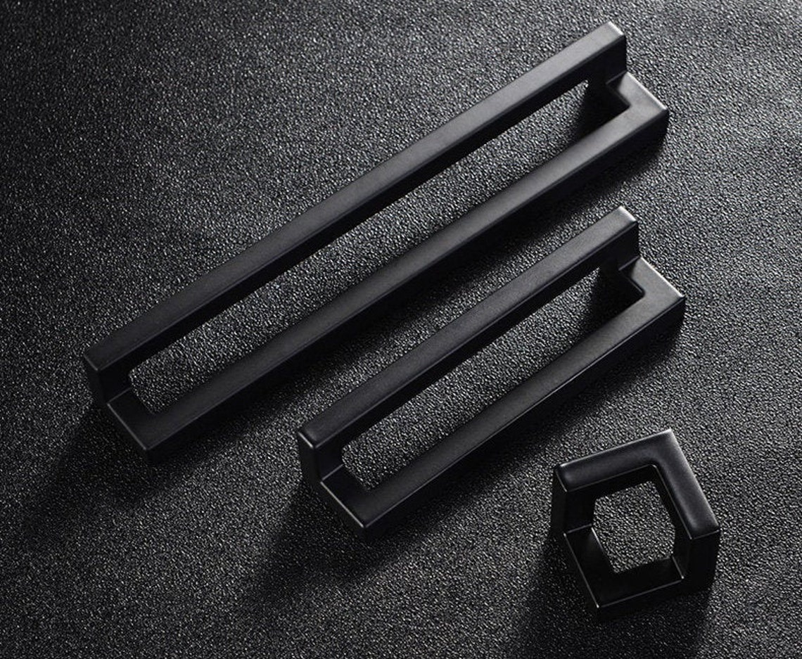 Modern Simple Black Drawer Pull Handle Cabinet Door Pull Handle Simple ...