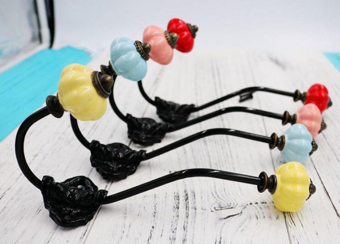 Ceramic Coat Hook American Rustic Wall Hook Decorative Hook Cast Iron ...