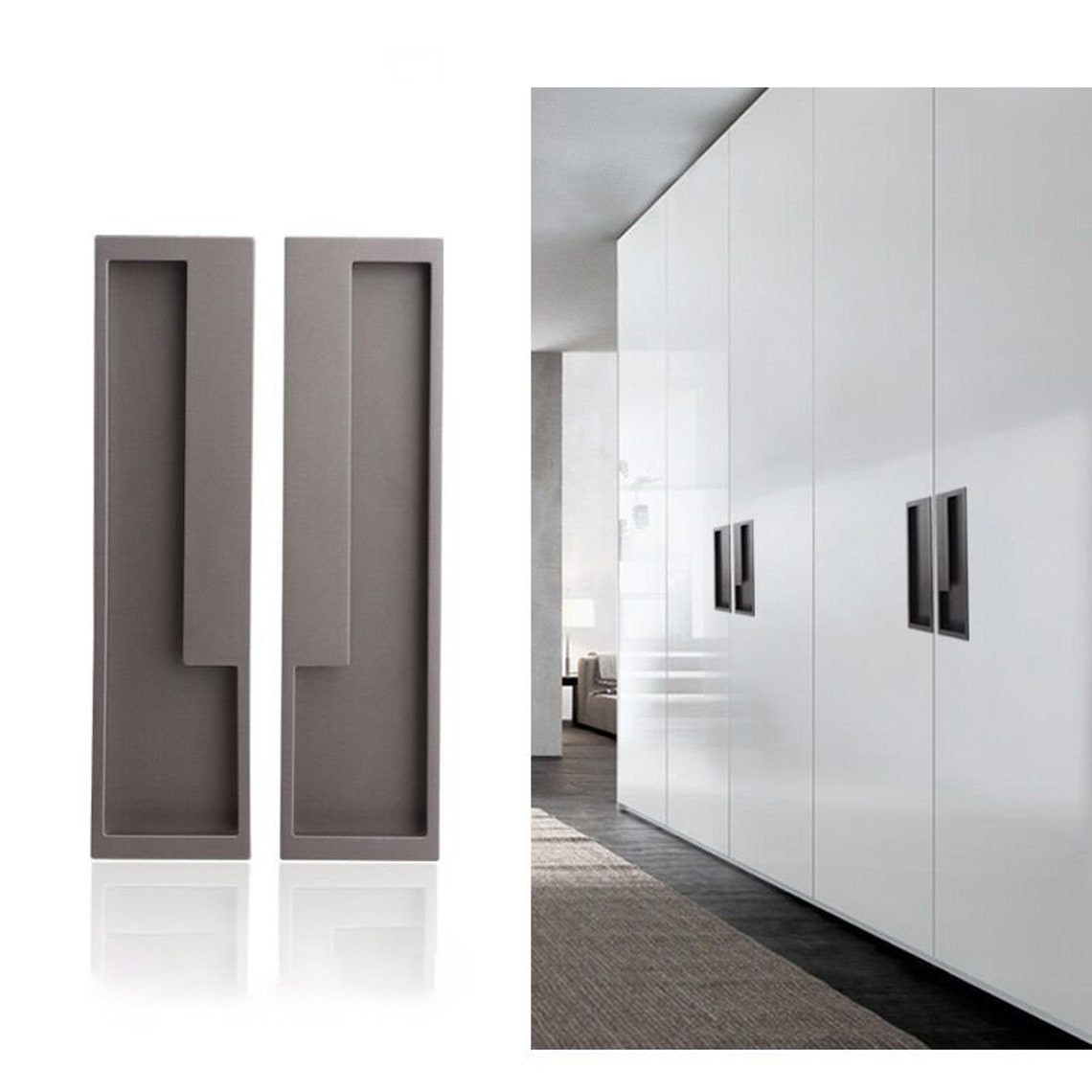 Modern Extended Solid Invisible Concealed Embedded Concealed Pull ...
