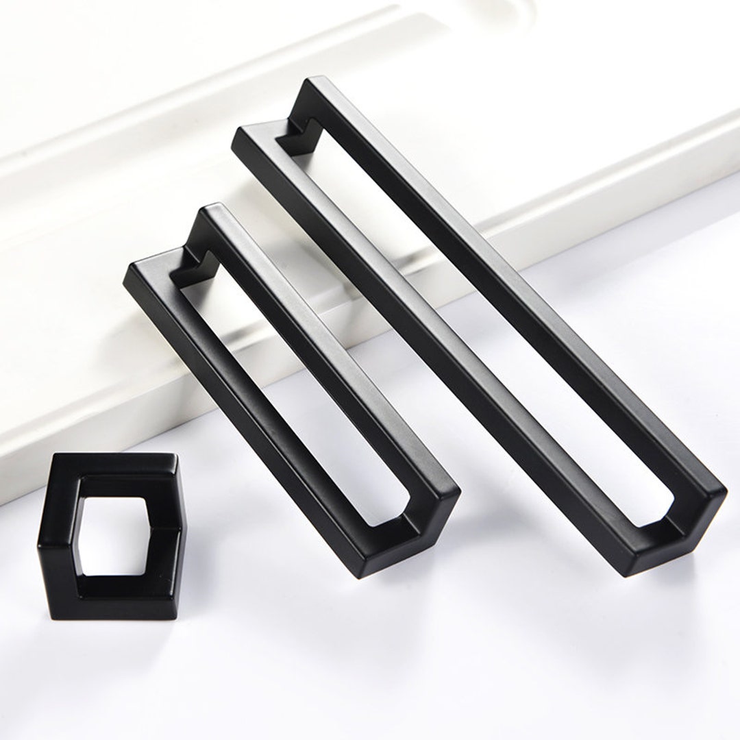 Modern Simple Black Drawer Pull Handle Cabinet Door Pull Handle Simple ...