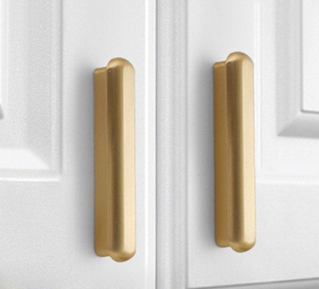 Modern Simple Black Wardrobe Pull Handle Brass Color Drawer - Etsy