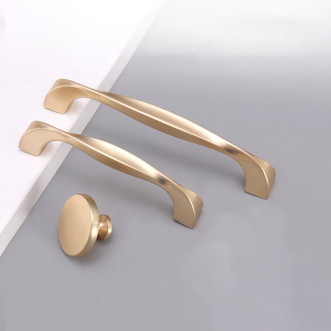 Door Pull Handle Drawer Golden Modern Simple Silver Cupboard - Etsy