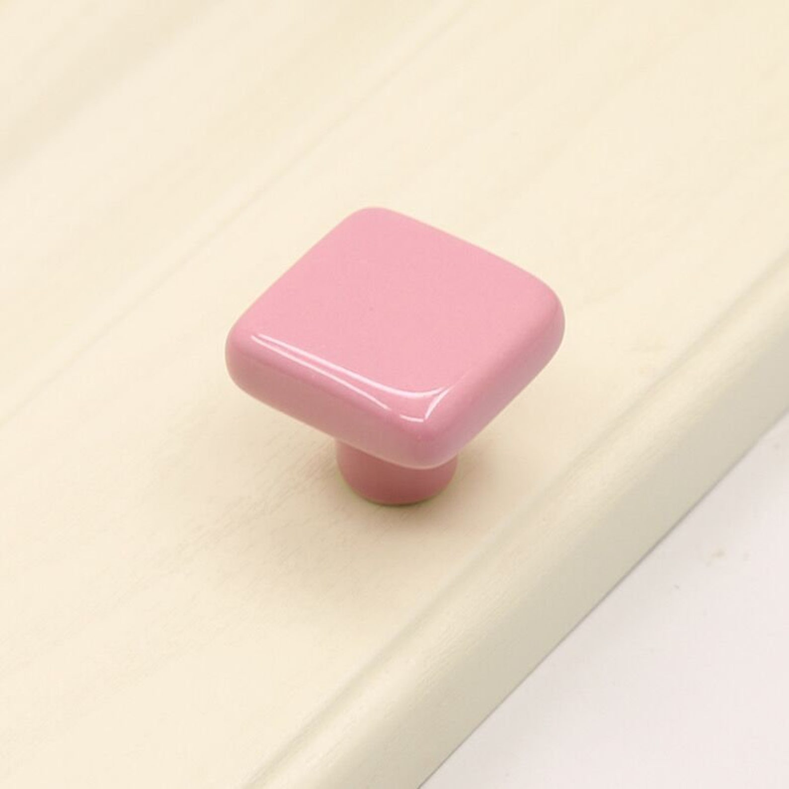 Colored Ceramic Cabinet Door Knob Simple Cabinet Wardrobe Drawer Square ...