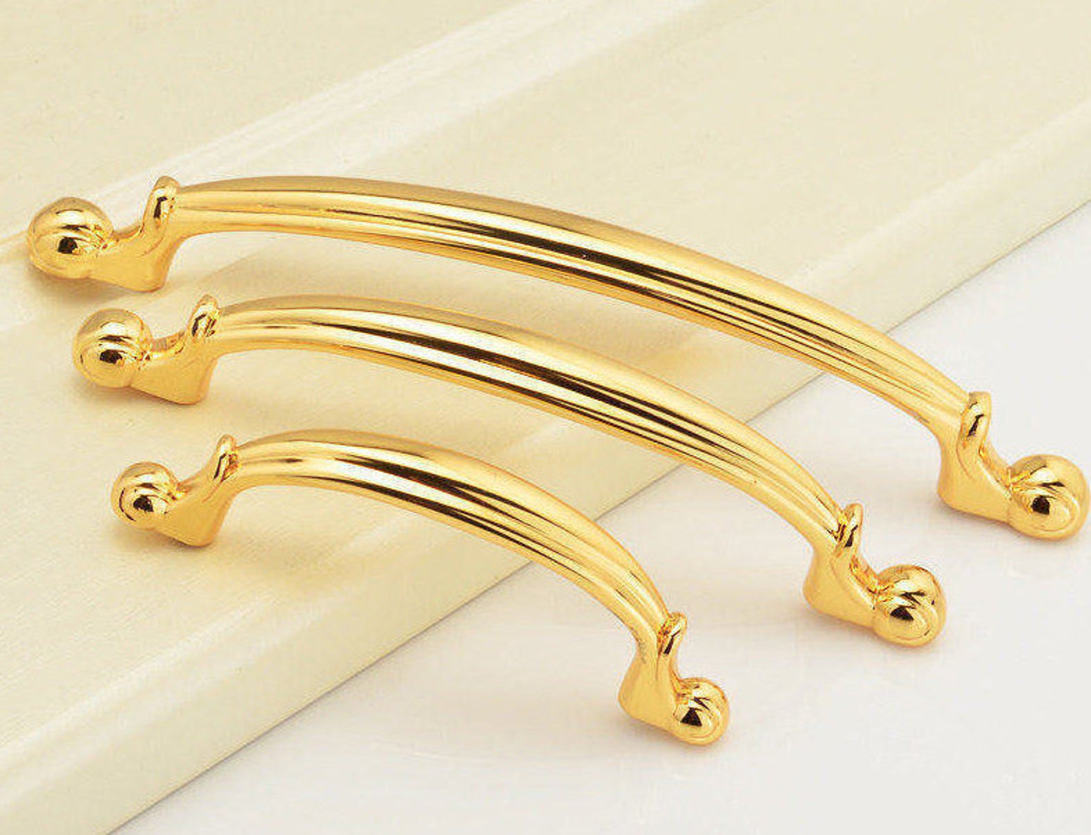 Bright Gold Drawer Pull Handle Door Pull Handle Dresser Pull Handle ...