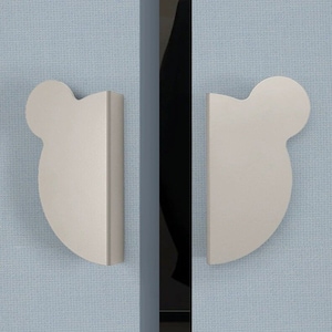 White Cartoon Cabinet Gate Pull Handle Cute Personalized Modern Simple ...