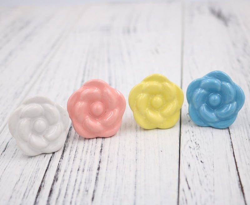 Ceramic Roses Knob Dresser Knob Drawer Knob Cabinet Knob | Etsy