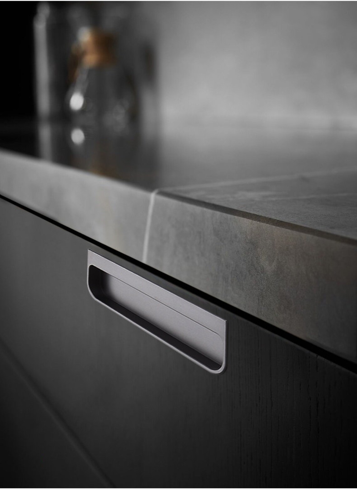 Slotted Pull Handle Cabinet Door Drawer Hidden Pull Handle Wardrobe ...