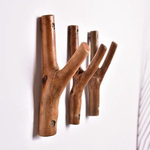 Nordic Solid Wood Creative Tree Branch Hook Retro Log Branch Porch Door ...
