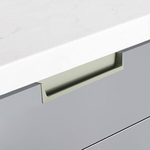 Modern Solid Invisible Concealed Embedded Concealed Pull Handle Drawer ...