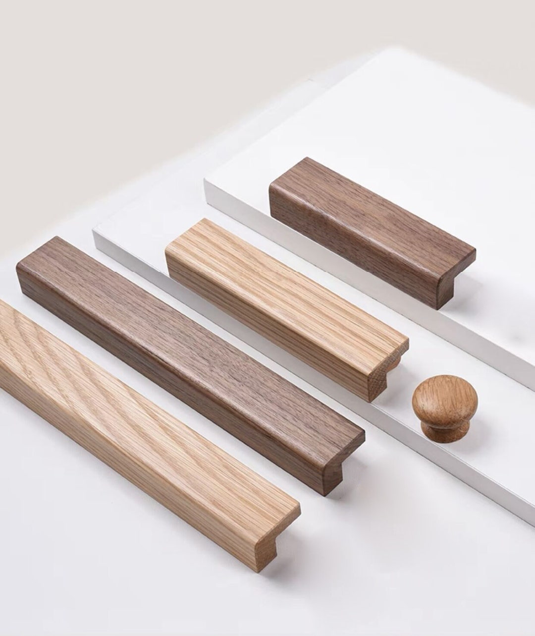 Classic Cabinet Door Wood Grain Pull Handle Solid Wood Pull Handle ...