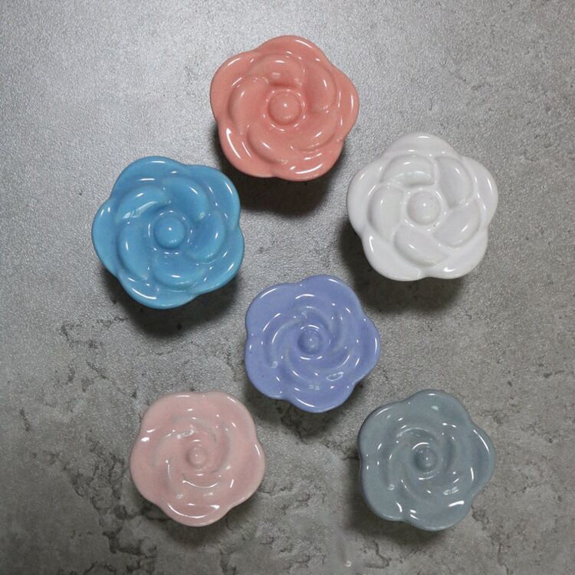 Ceramic Roses Knob Dresser Knob Drawer Knob Cabinet Knob - Etsy