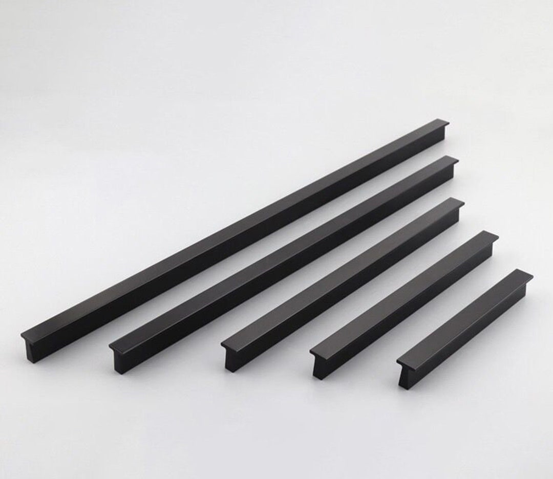 New Pull Handle Black Cabinet Wardrobe Door Pull Handle Modern Drawer ...