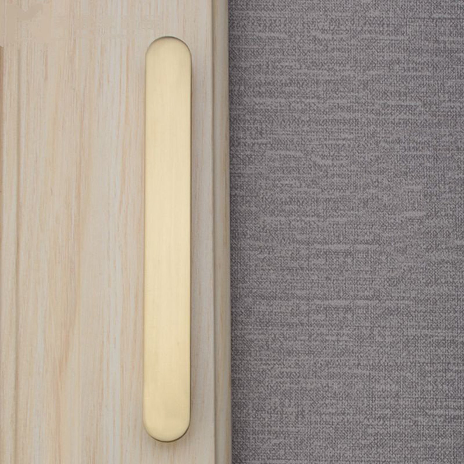Modern Simple Black Wardrobe Pull Handle Brass Color Drawer Pull Handle ...