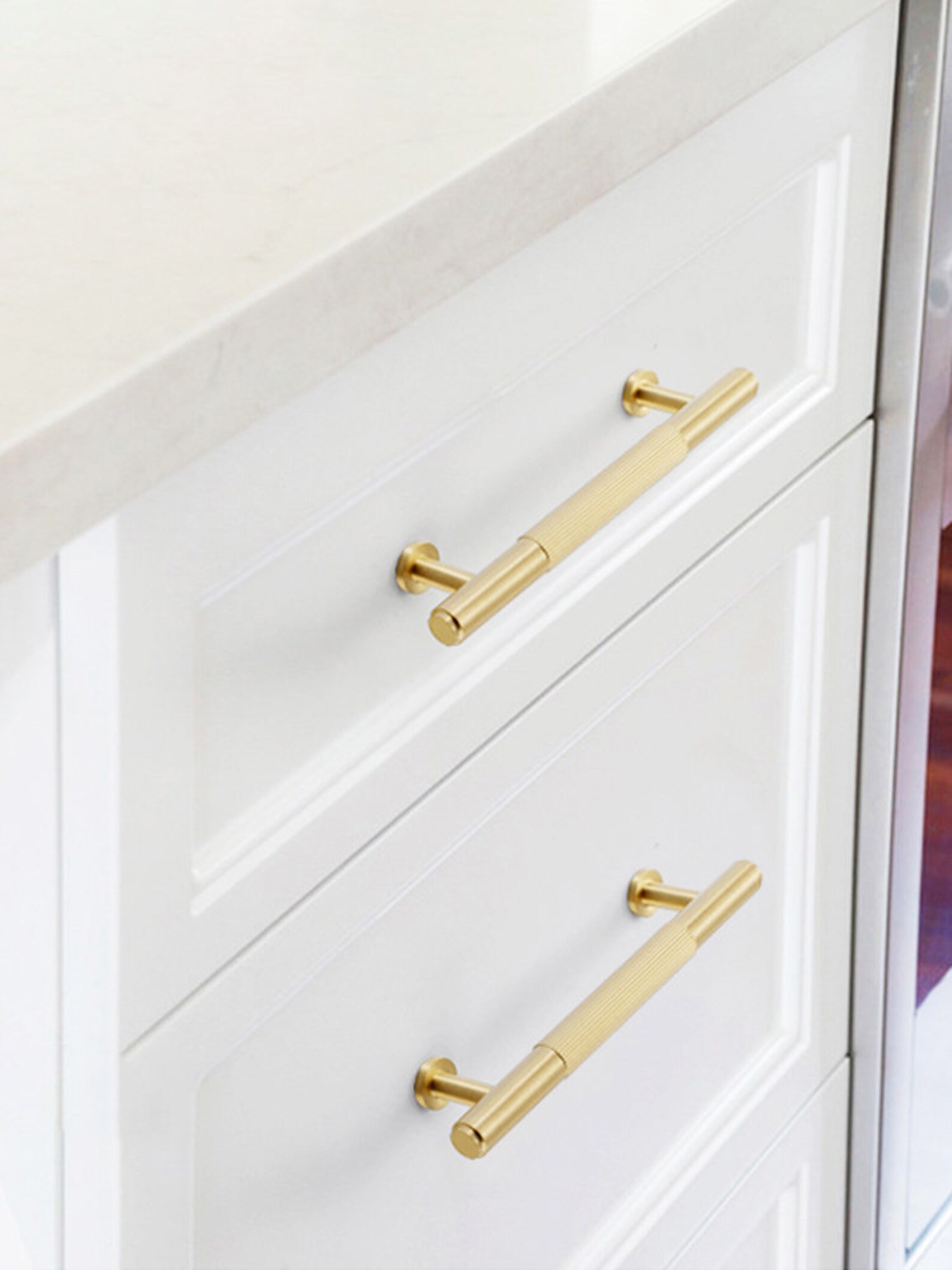 Brass Wardrobe Door Pull Handle Simple Nordic Brass Drawer | Etsy