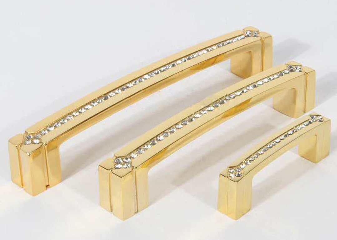 Crystal Pull Handle Drawer Pull Handle Modern Diamond Dresser Pull ...