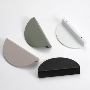 Modern Wardrobe Pull Handle Half Round Pull Handle Drawer Pull Handle Furniture Hardware Cabinet ...