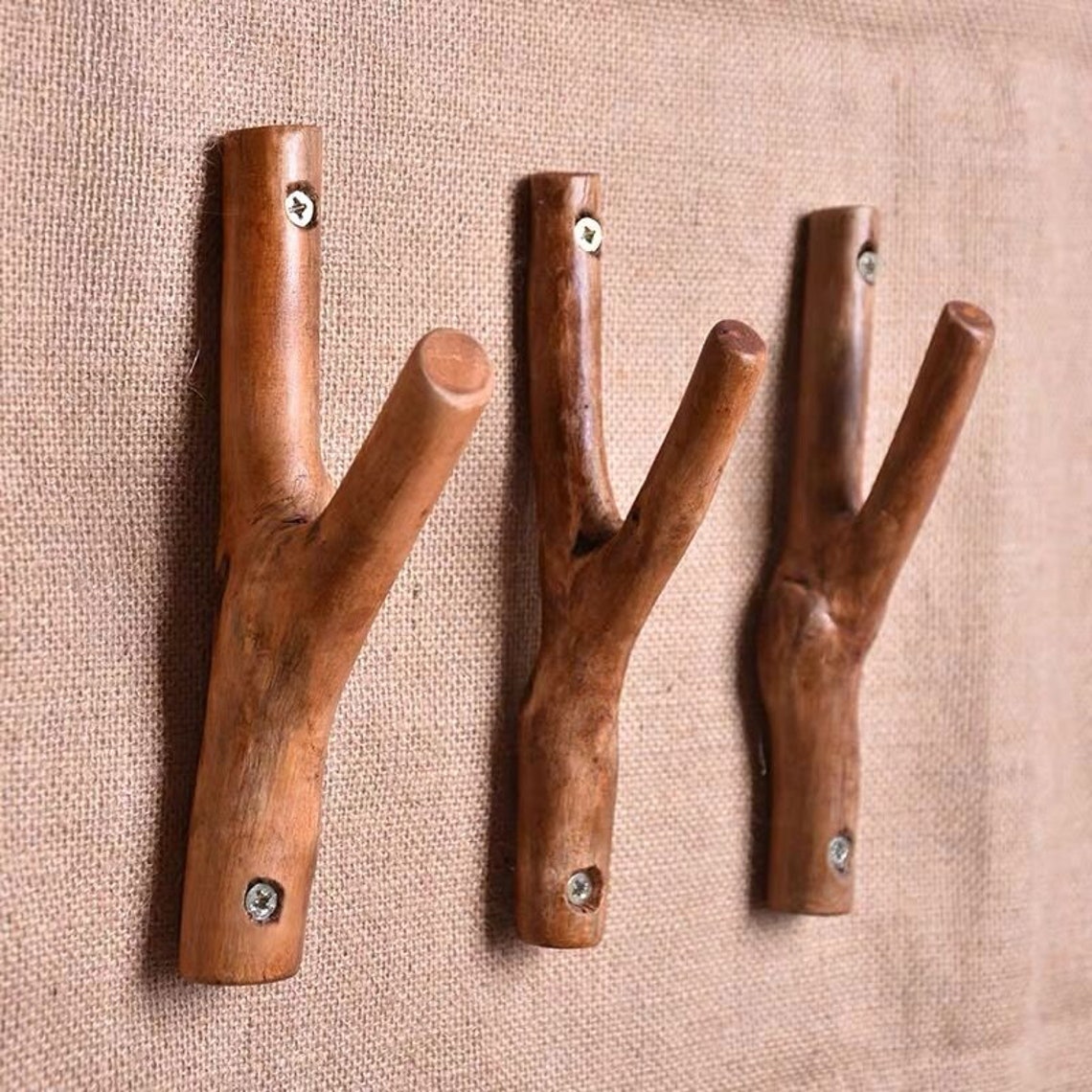 Nordic Solid Wood Creative Tree Branch Hook Retro Log Branch - Etsy