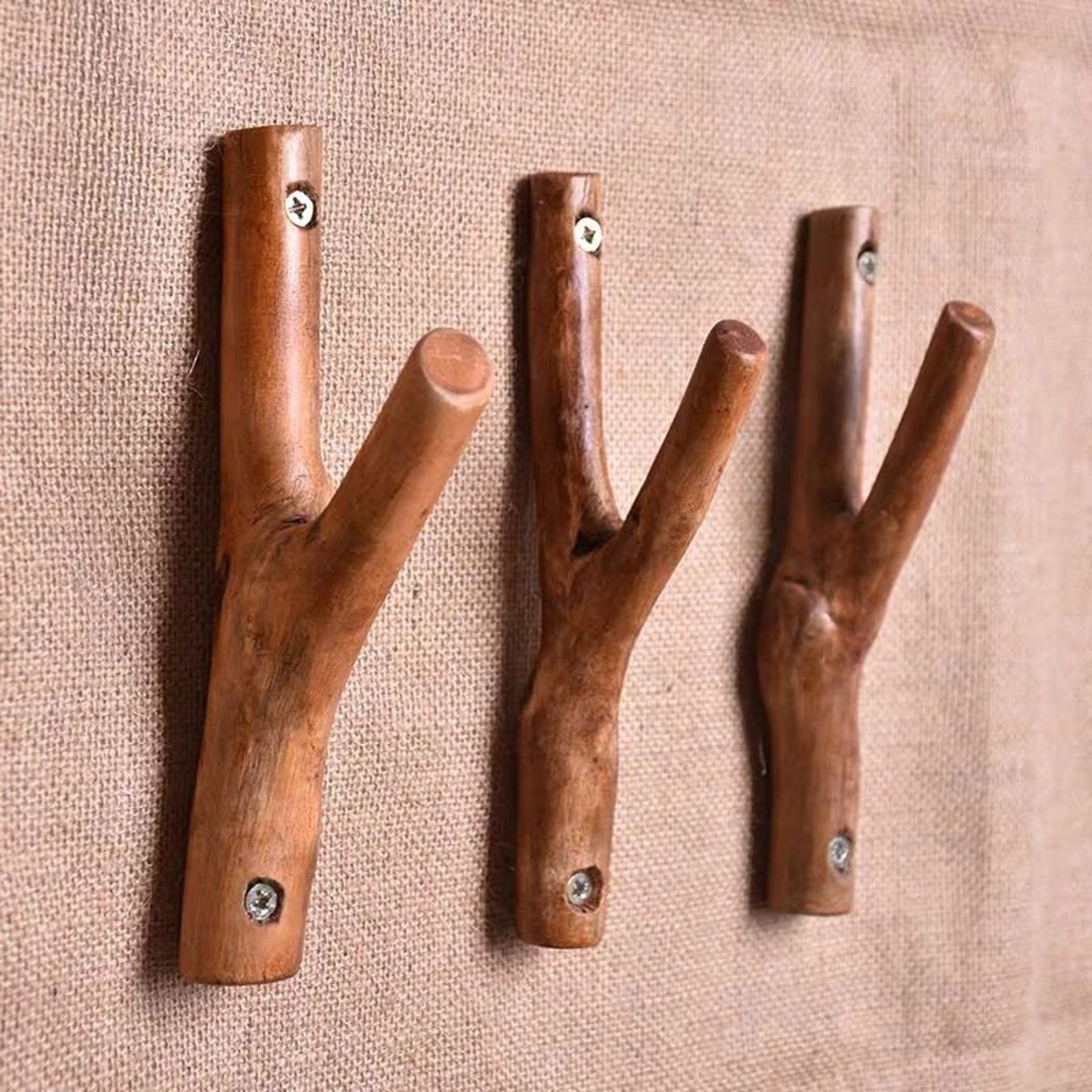 Nordic Solid Wood Creative Tree Branch Hook Retro Log Branch - Etsy
