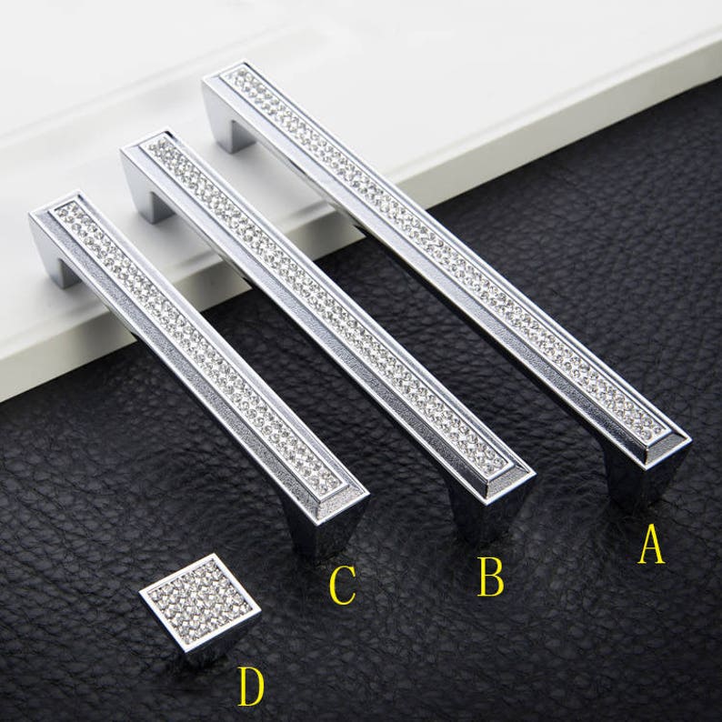 Modern Simple Wardrobe Pull Handle Crystal Door Pull Handle - Etsy