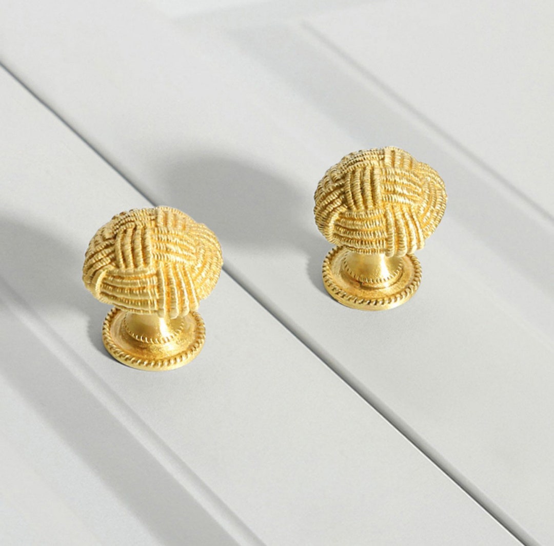 Modern Light Luxury Cabinet Door Knob Brass Solid Furniture Cabinet ...