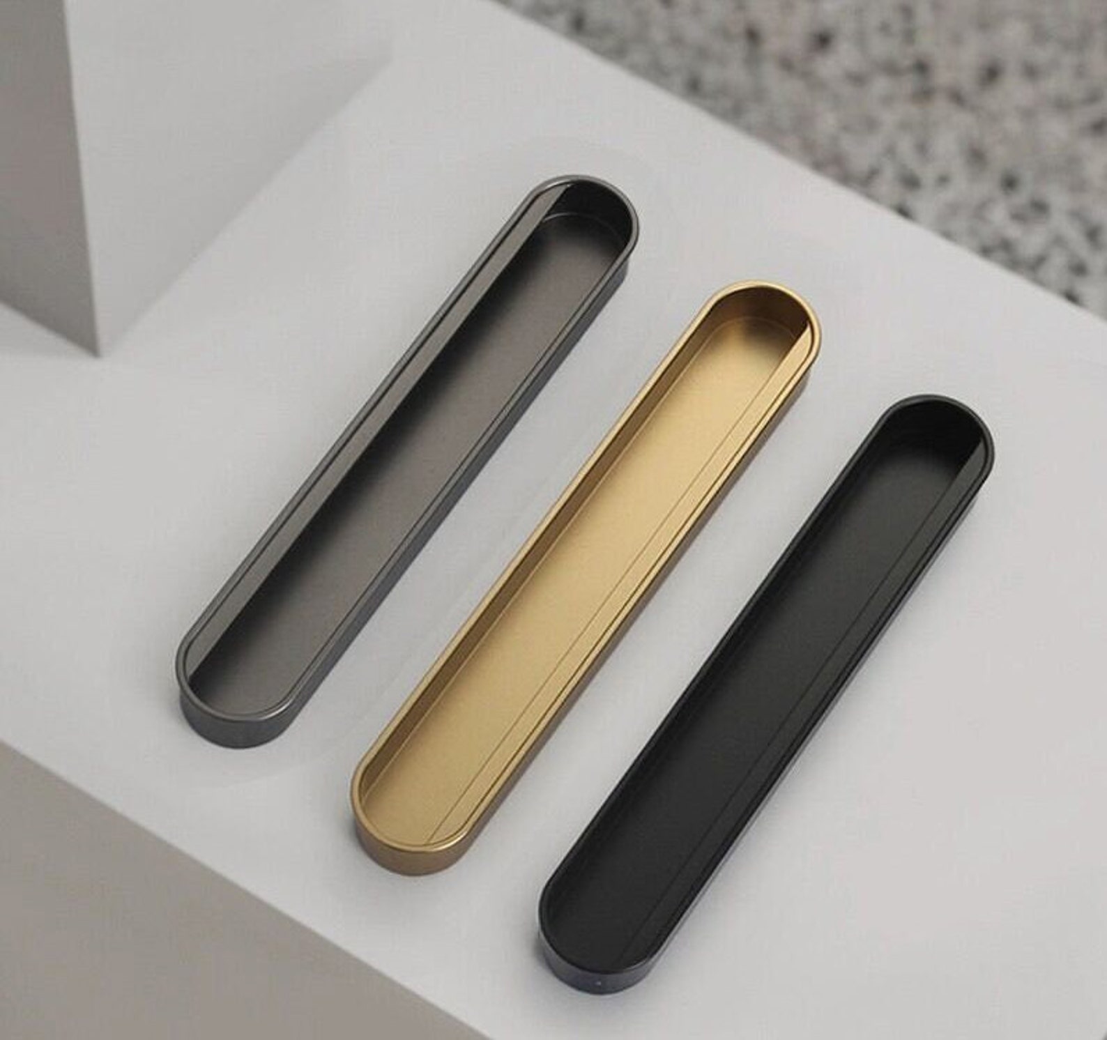 Modern Invisible Concealed Embedded Pull Handle Drawer Closet Door ...