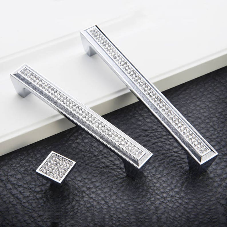 Modern Simple Wardrobe Pull Handle Crystal Door Pull Handle - Etsy