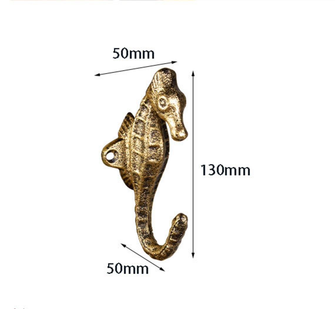 Nordic European Cast Iron Hook Decorative Hook Seahorse Hook | Etsy