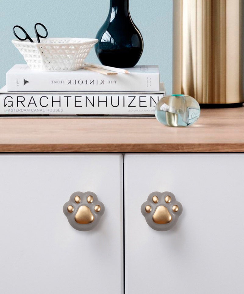 Light Luxury Cute Cat Claw Knob Children's Room Custom Wardrobe Door ...