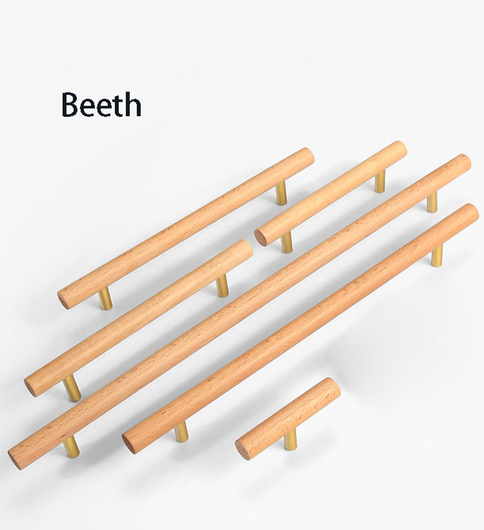 Walnut Pull Handle Modern Simple Solid Wood Light Luxury - Etsy