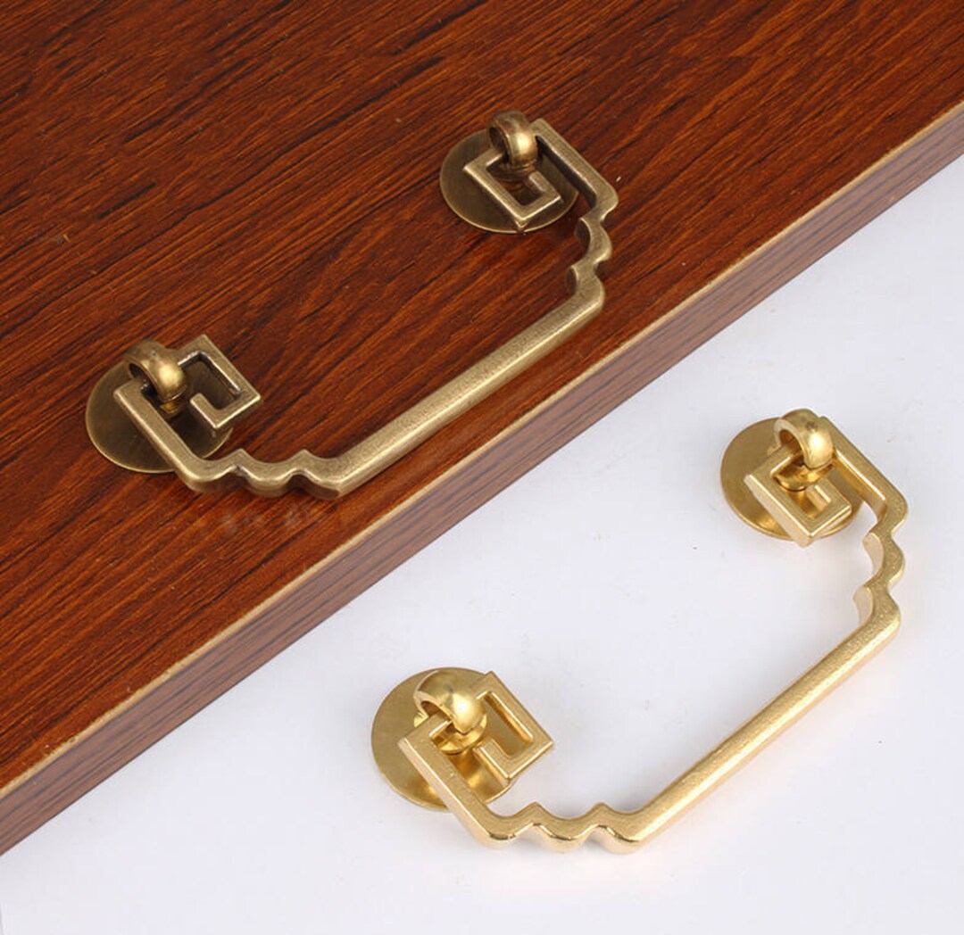 Brass Drawer Pull Handle Door Pull Dresser Pull Handle Retro American ...