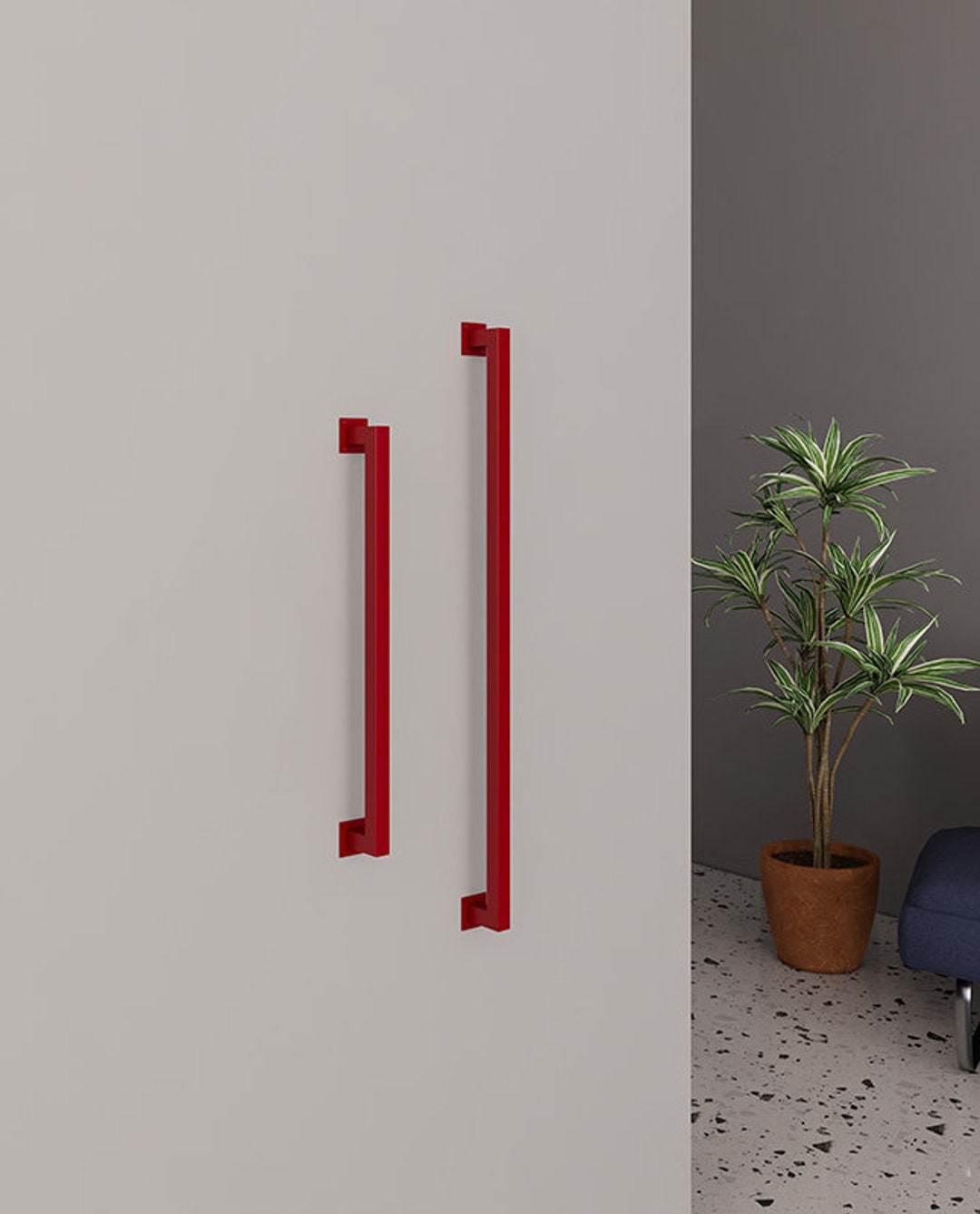 Red Wooden Door Pull Handle Modern New Chinese Style Door Pull Handle ...